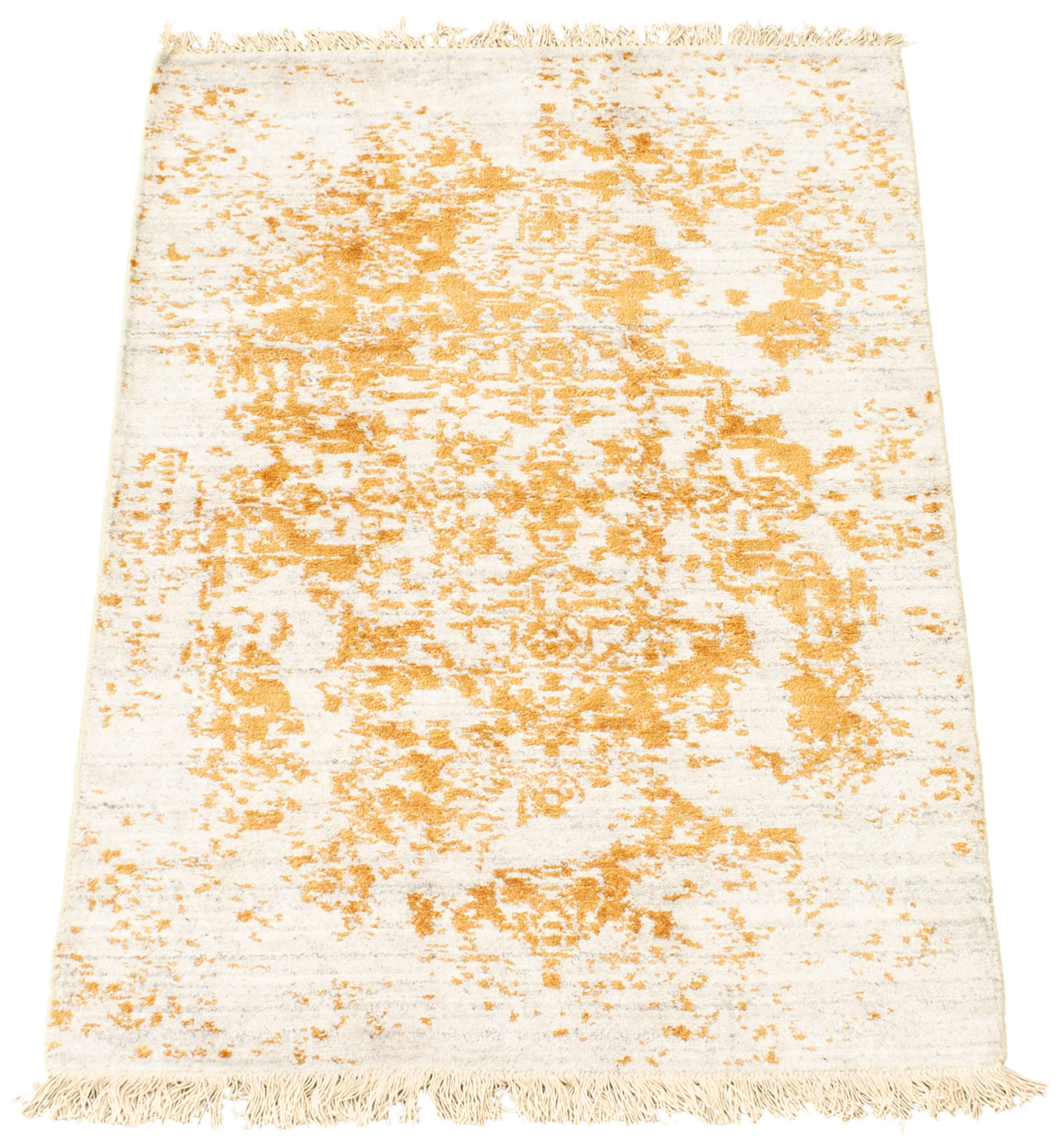 Rosalind Wheeler Alisha-Mae Abstract Hand-Knotted Rectangle 3'1" x 4'10" Viscose Area Rug in ...